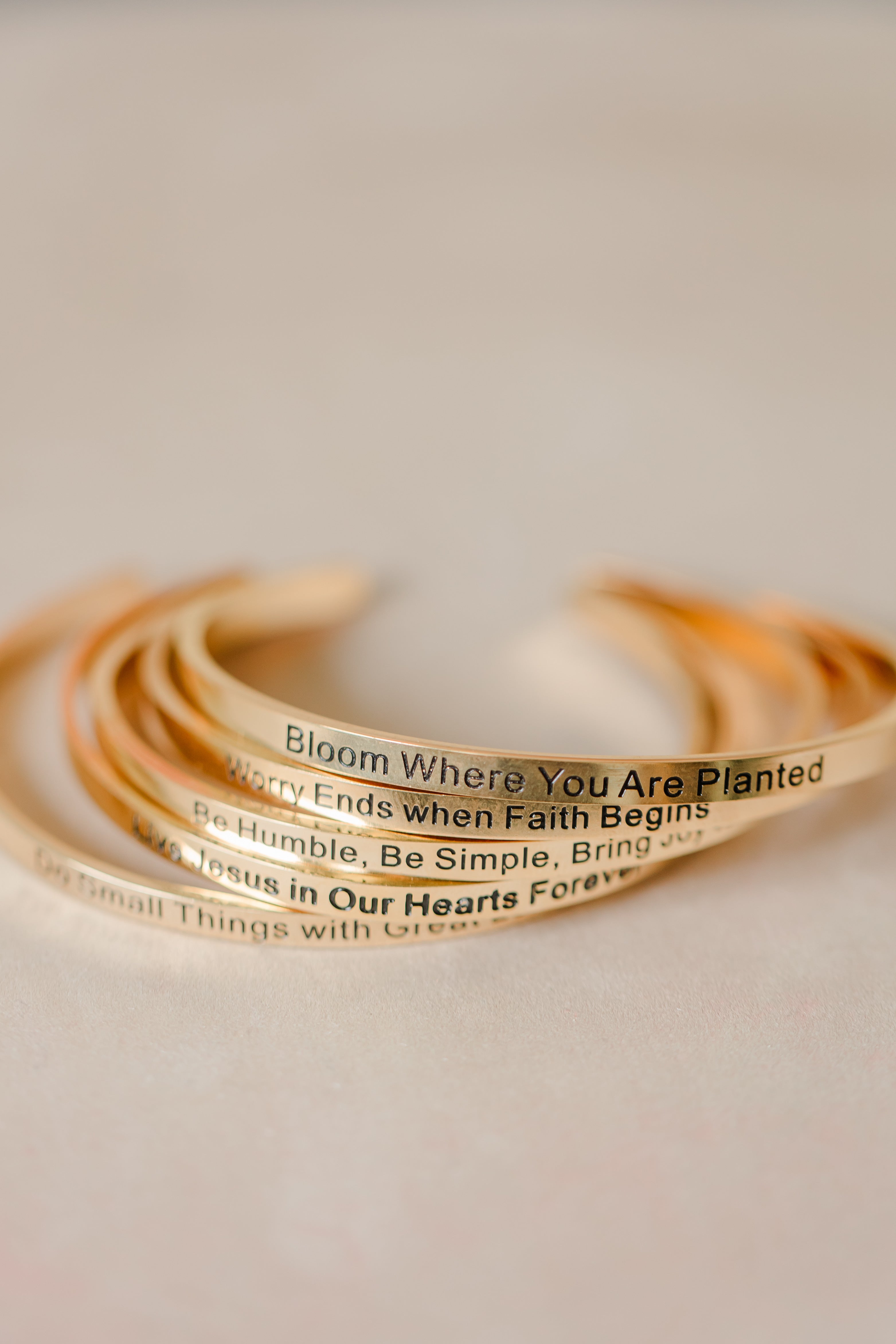 Inspirational Quote Cuff Bracelet | BeeStill Design